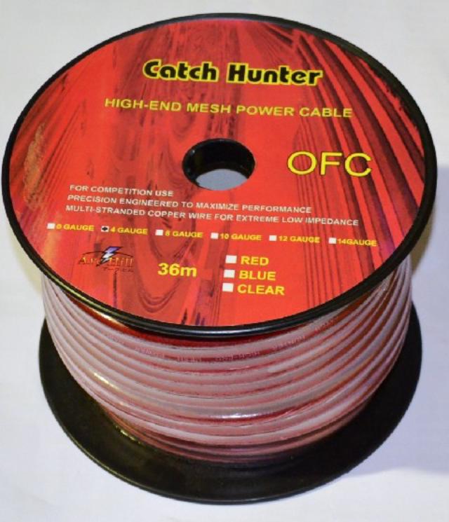Catch Hunter パワーケーブル･メッシュタイプ 4G 1m スケルトンレッド | カー用品 スピーカー その他スピーカーを通販で購入 ...