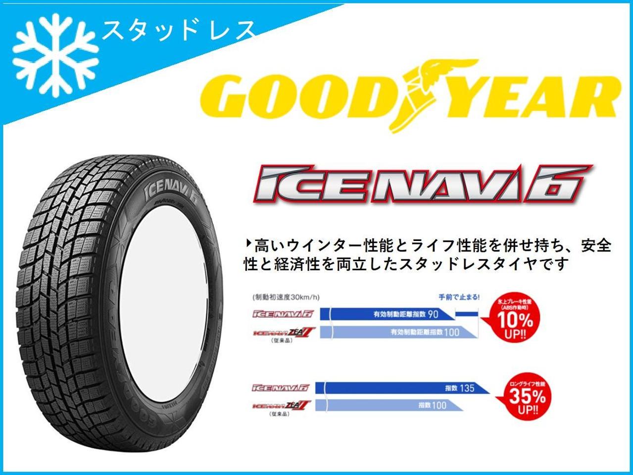 [スタッドレス]GOODYEAR(グッドイヤー) ICE NAVI 6 175/65R14 82Q | 新品 | アップガレージ 小田原東 ...