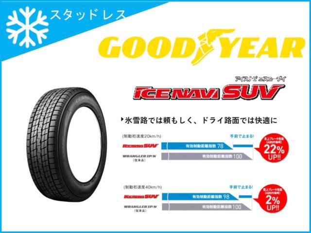 [スタッドレス]GOODYEAR ICE NAVI SUV 225/65R17 102Q | カー用品 スタッドレスタイヤ 17インチスタッドレスタイヤを通販で購入する | 中古カー＆バイク用 ...