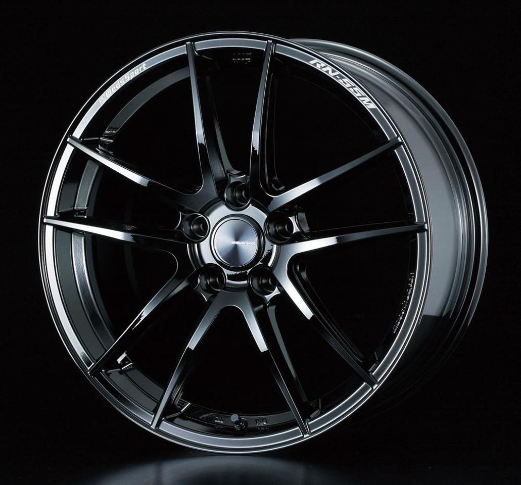 weds WedsSports RN-55M 8.5Jx18+38 114.3-5H GLOSS BLACK FACE:F 0072954 ...
