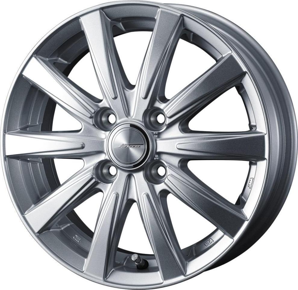 weds JOKER SPIRITS 5.5Jx14+38 100-4H シルバー 40126 | カー用品 アルミホイール 14インチ ...