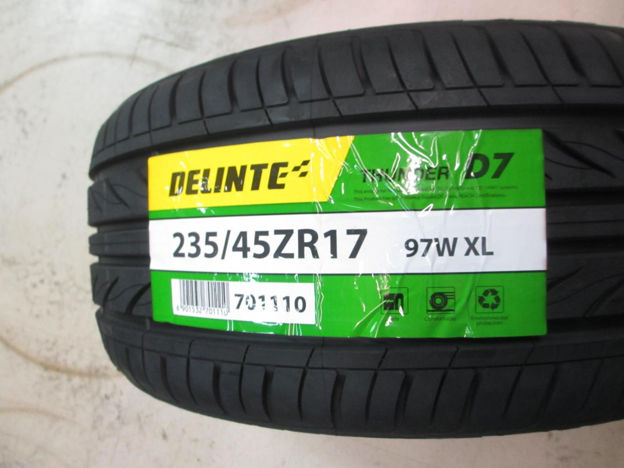 DELINTE THUNDER D7 235/45-17 未使用 2本セット | カー用品 タイヤ 17インチタイヤを通販で購入する | 中古 ...