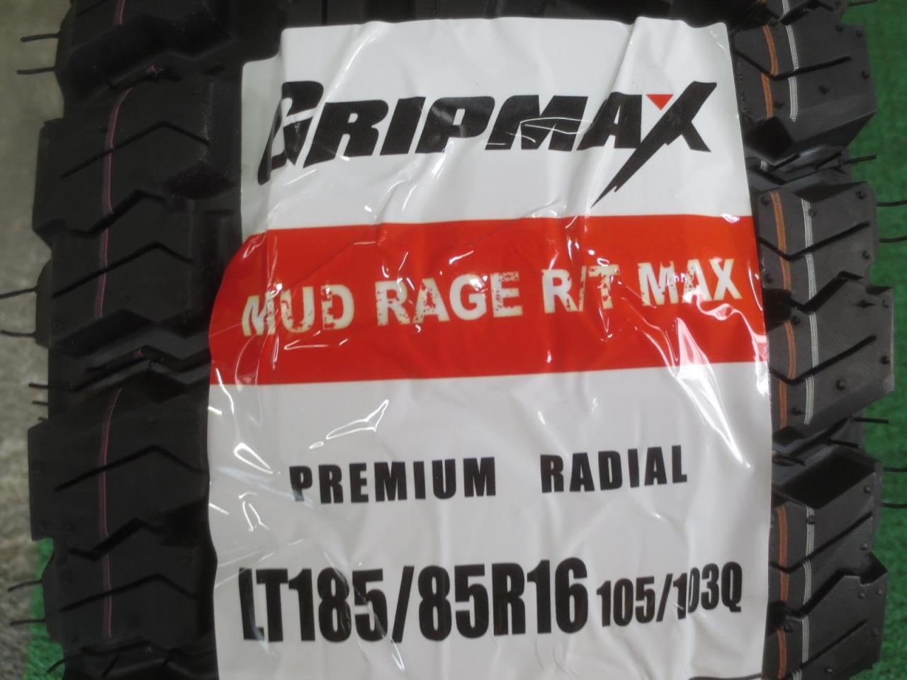 GRIP MAX MUD RAGE R/T MAX 185/85-16 105/103Q 未使用 4本セット | カー用品 タイヤ 16インチ ...