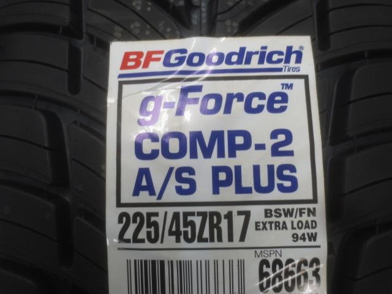 BFGoodrich g-FORCE COMP-2 A/S PLUS 225/45-17 未使用 4本セット | 新品 | アップガレージ ...
