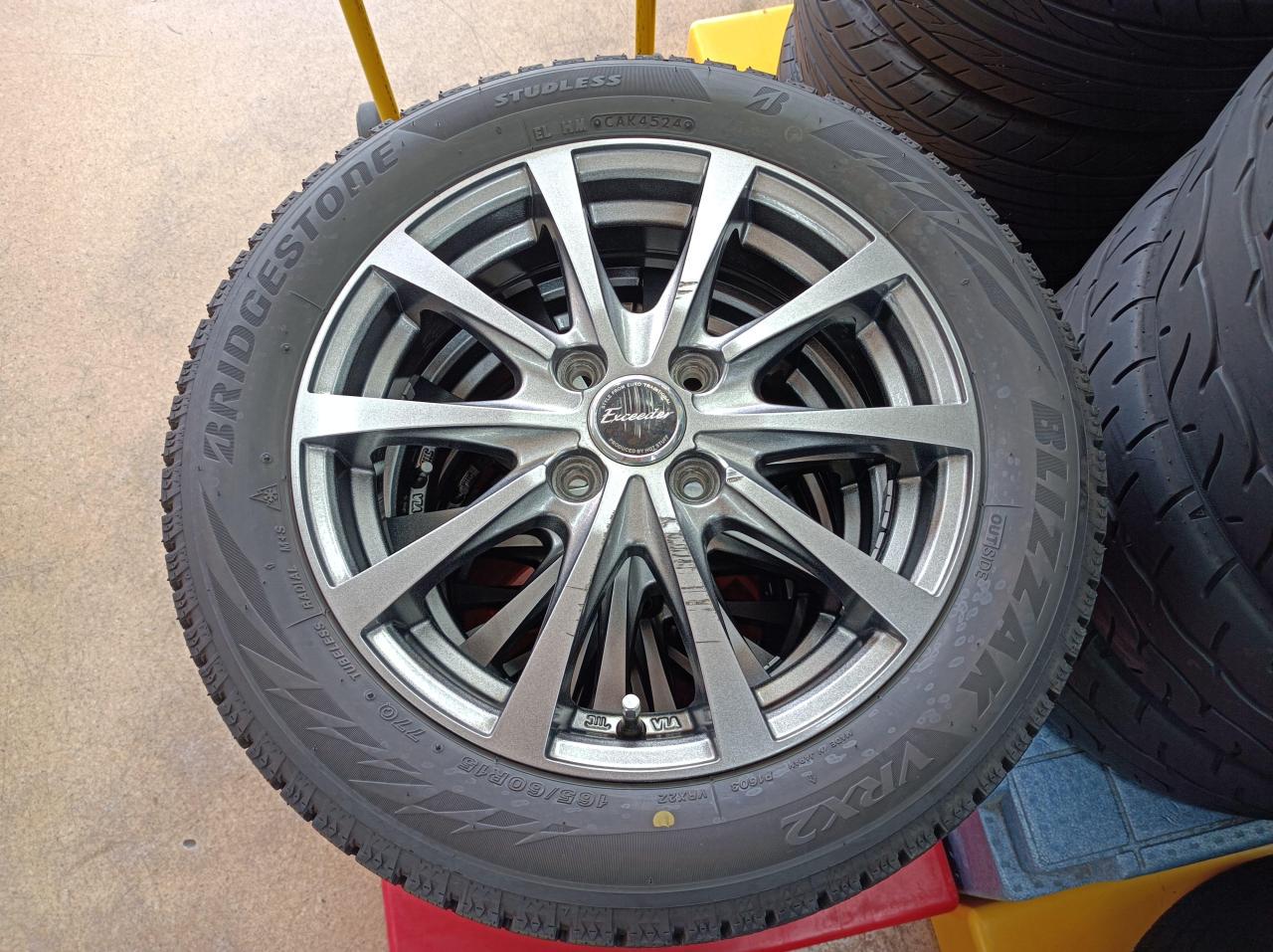 HOT STUFF Exceeder EX10 + BRIDGESTONE BLIZZAK VRX2 77Q | カー用品 スタッドレスタイヤホイールセット 15インチスタッドレスタイヤ ...