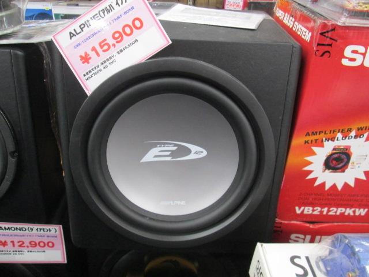 ALPINE(アルパイン) SWE-1242(30cmサブウーハー) ブラックレザーBOX付 | カー用品 スピーカー サブウーハースピーカー ...