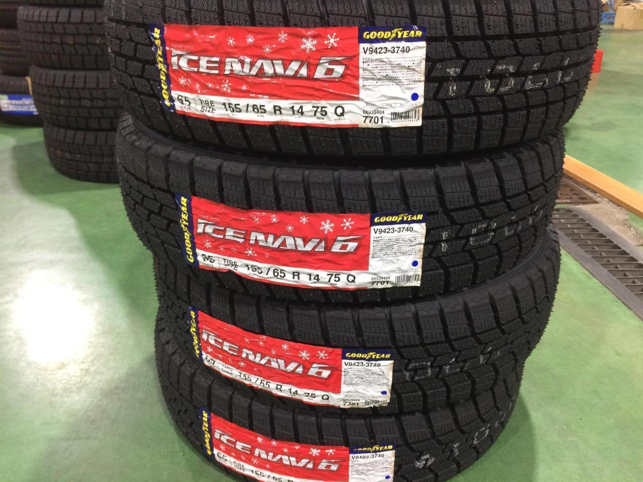 GOODYEAR ICE NAVI6 155/65-14 4本 ラベル付き 2018年製 | 新古品 | アップガレージ 石川小松店 | カー ...