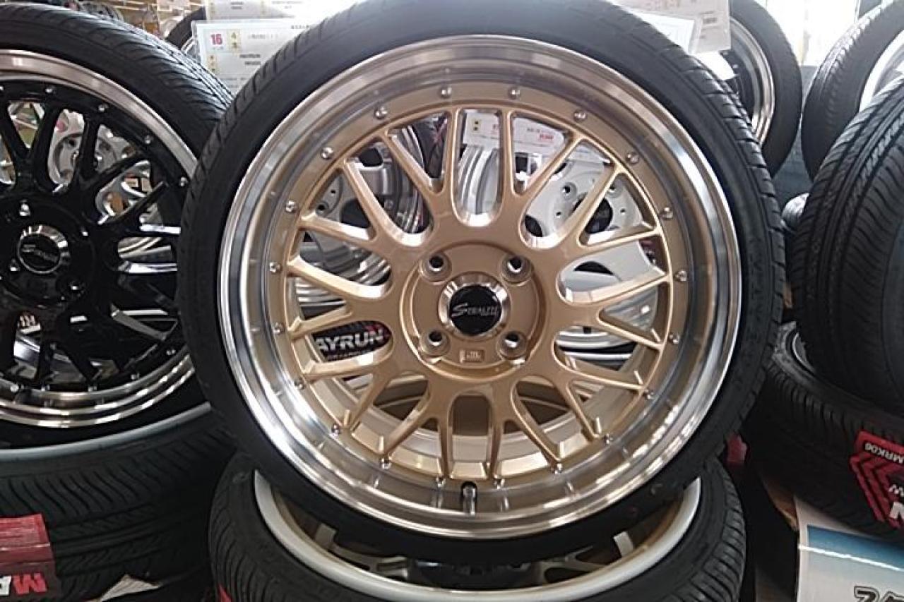 STEALTH Racing ME02 SGLD/P + MAYRUN MRK06 | カー用品 タイヤホイールセット 16インチタイヤ ...