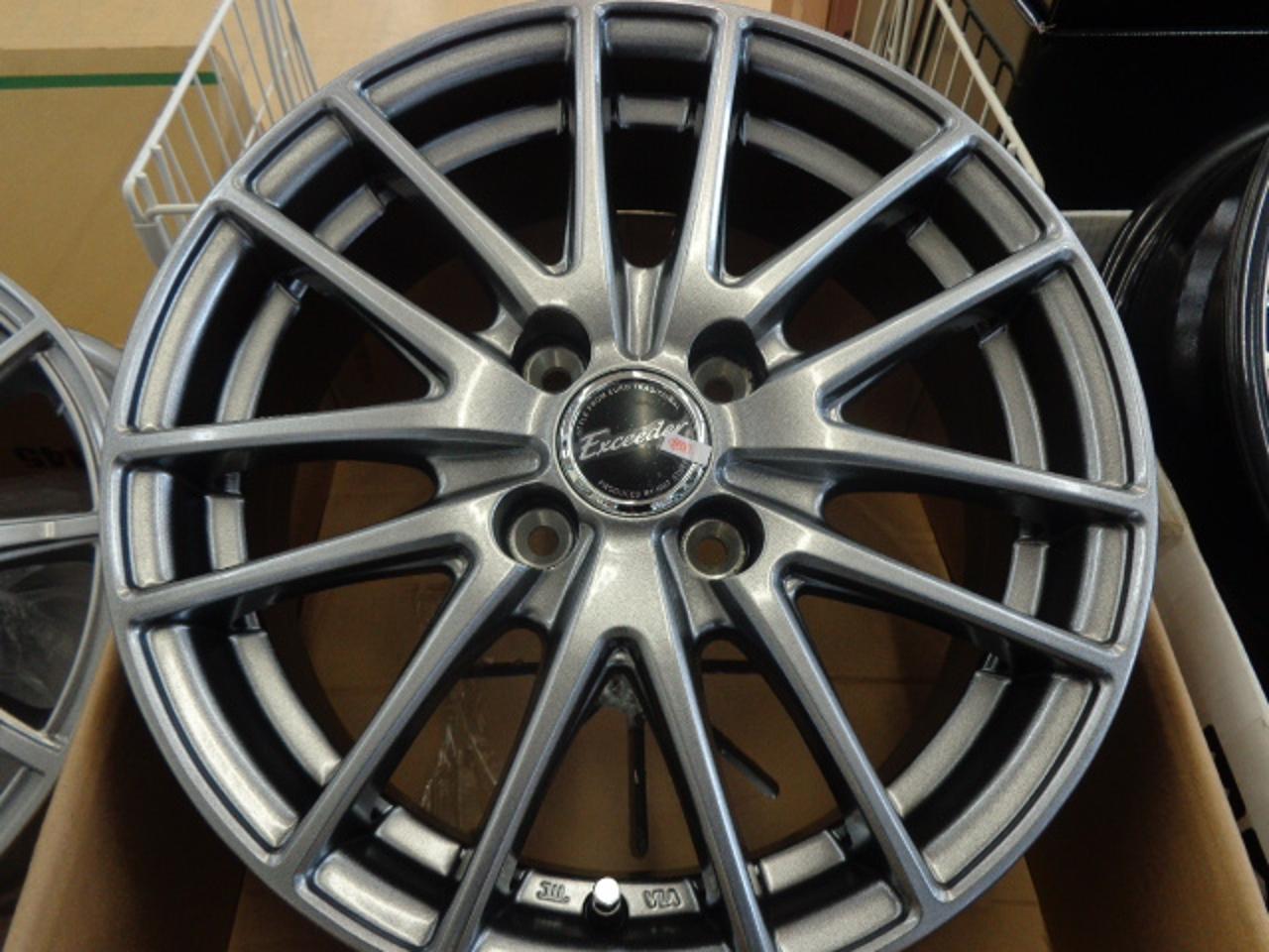 HOT STUFF Exceeder E01 5.5JX15+43 100-4H 新品 4本セット | カー用品 アルミホイール 15インチホイールを通販で購入する | 中古カー＆バイク用品の ...