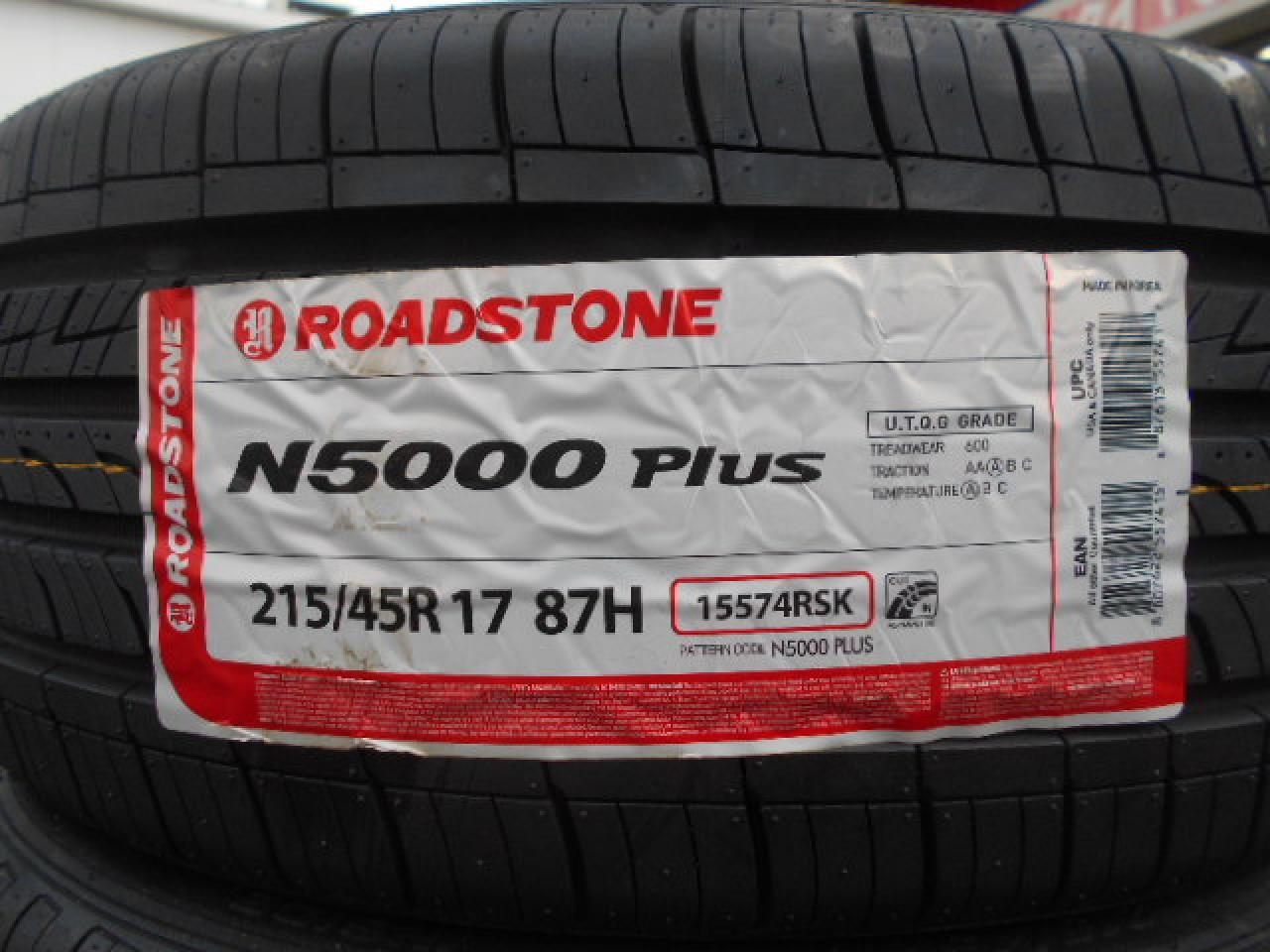 ROADSTONE N5000 PLUS 215/45-17 新品タイヤ1本 | 新品 | アップガレージ 半田武豊店 | カー用品 タイヤ 17インチタイヤを通販で購入する | 中古カー ...