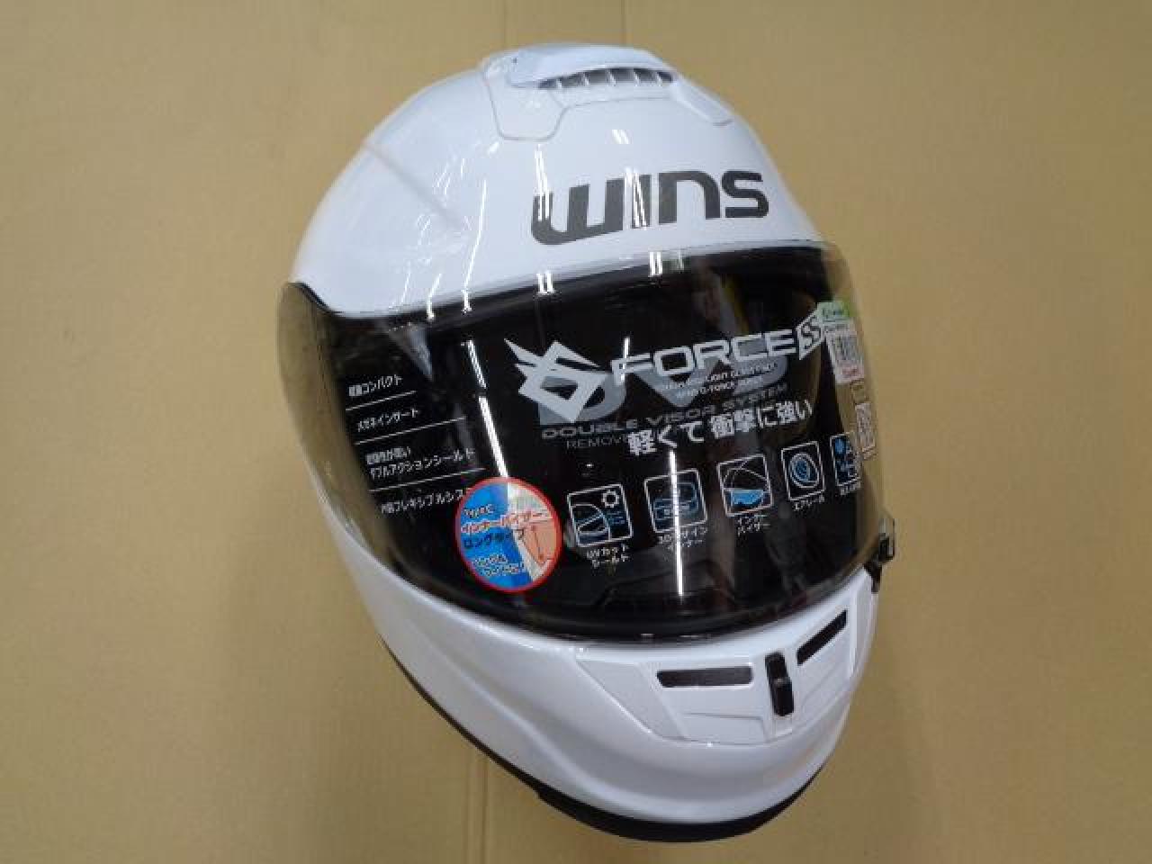Wins(ウインズ) GFORCE SS Cool WHITE L | バイク用品 ヘルメット フルフェイス(二輪)を通販で購入する | 中古カー＆バイク用品の販売ならアップガレージ