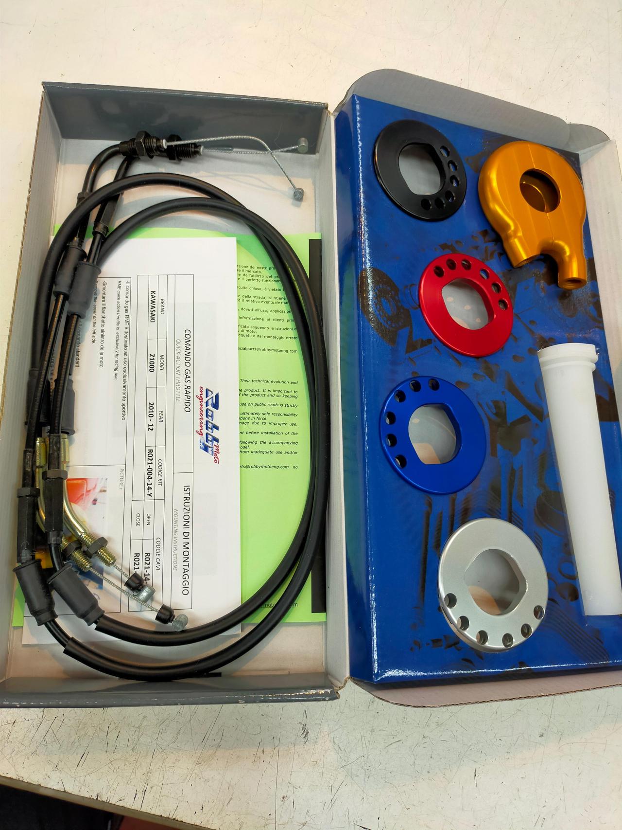 Robby-Moto-Engineering(ロビーモトエンジニアリング) アジャスタブル ハイスロットルキット 【Z1000(’10～’15 ...