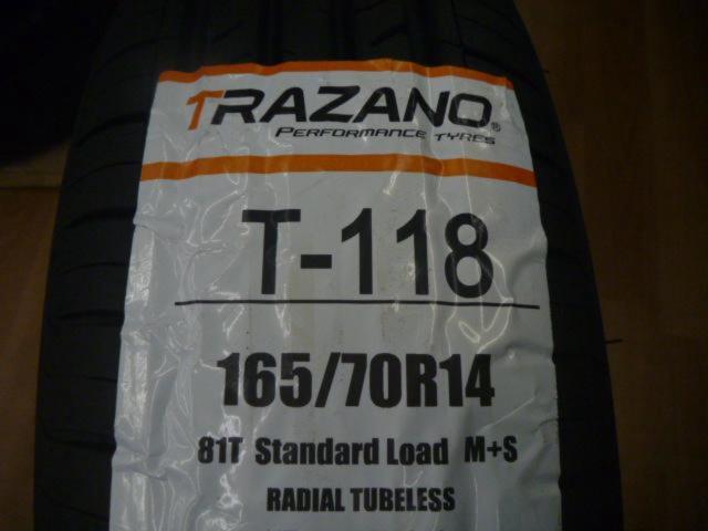 TRAZANO T-118(2本セット) | 未使用 | アップガレージ 山形店 | カー用品 タイヤ 14インチタイヤを通販で購入する ...
