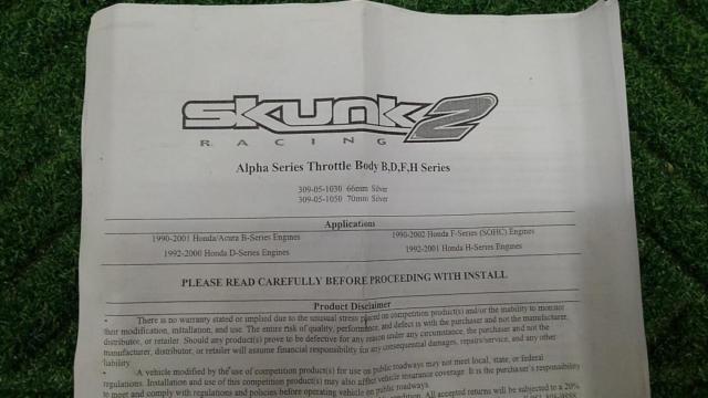 Skunk2 Racing Alpha Series スロットルボディ 【S2000/AP1】 | 中古品 | アップガレージ 横浜町田総本店 | カー用品 その他(カスタム・チューニング ...