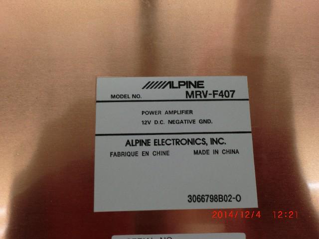 ALPINE(アルパイン) MRV-F407 | 中古品 | アップガレージ 沼津店 | カー用品 アンプを通販で購入する | 中古カー ...
