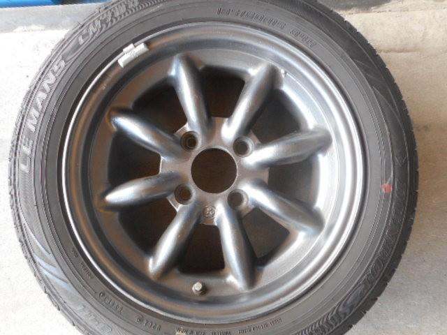 【溝タップリ!!】 watanabe 8本スポーク + DUNLOP LEMANS LM704 ★S13オーナー様必見!!大人気ホイール♪早い ...