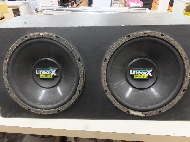 LinearX BOXウーハー + NEON-502 2chアンプ | カー用品 スピーカー サブウーハースピーカーBOX付を通販で購入する | 中古カー＆バイク用品の販売ならアップガレージ
