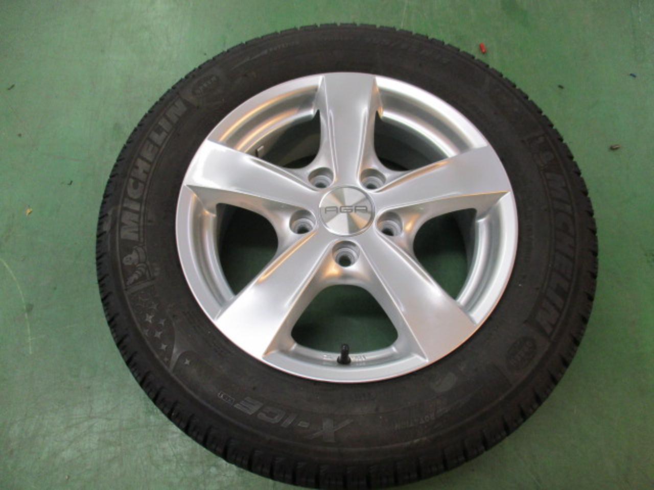 TARGA(タルガ) AGA Nebel + MICHELIN(ミシュラン) X-ICE XI3 195/65R15 4本セット | カー用品 スタッドレスタイヤホイールセット 15インチ ...