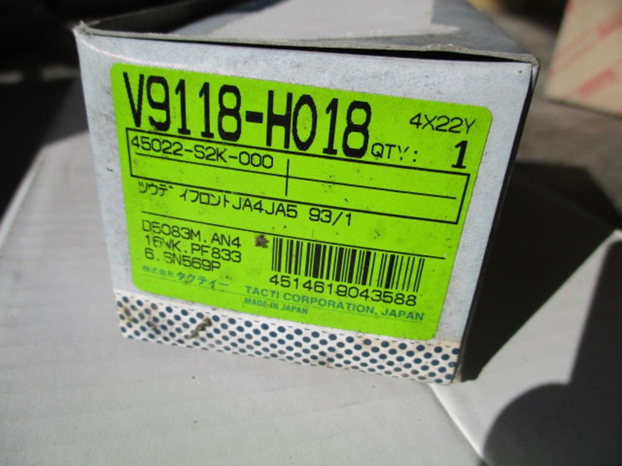 TACTI タクティーブレーキパッド V9118-H018 | カー用品 ブレーキ系 ブレーキパッド・シューを通販で購入する | 中古カー＆バイク用品の販売ならアップガレージ