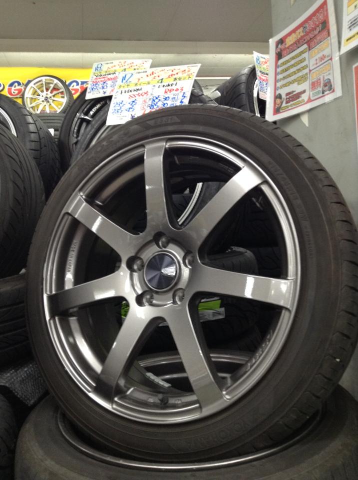 【状態良好♪】ENKEI(エンケイ) PerformanceLine(パフォーマンスライン) PF07 マットダークガンメタリック + YOKOHAMA ECOS ES31 | カー用品 ...