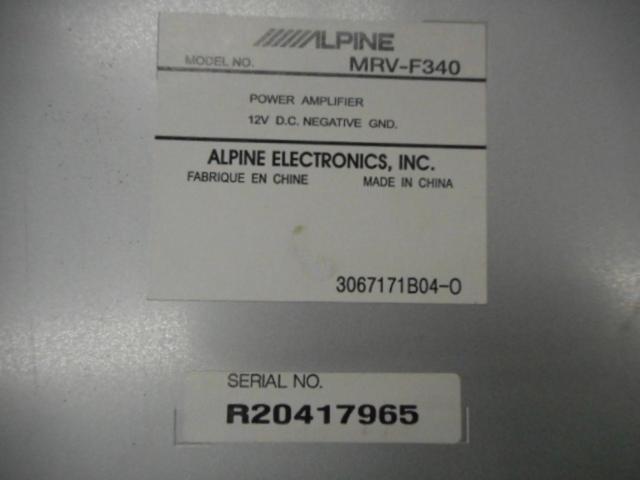 ALPINE MRV-F340 ※2002年モデル | カー用品 アンプを通販で購入する | 中古カー＆バイク用品の販売ならアップガレージ