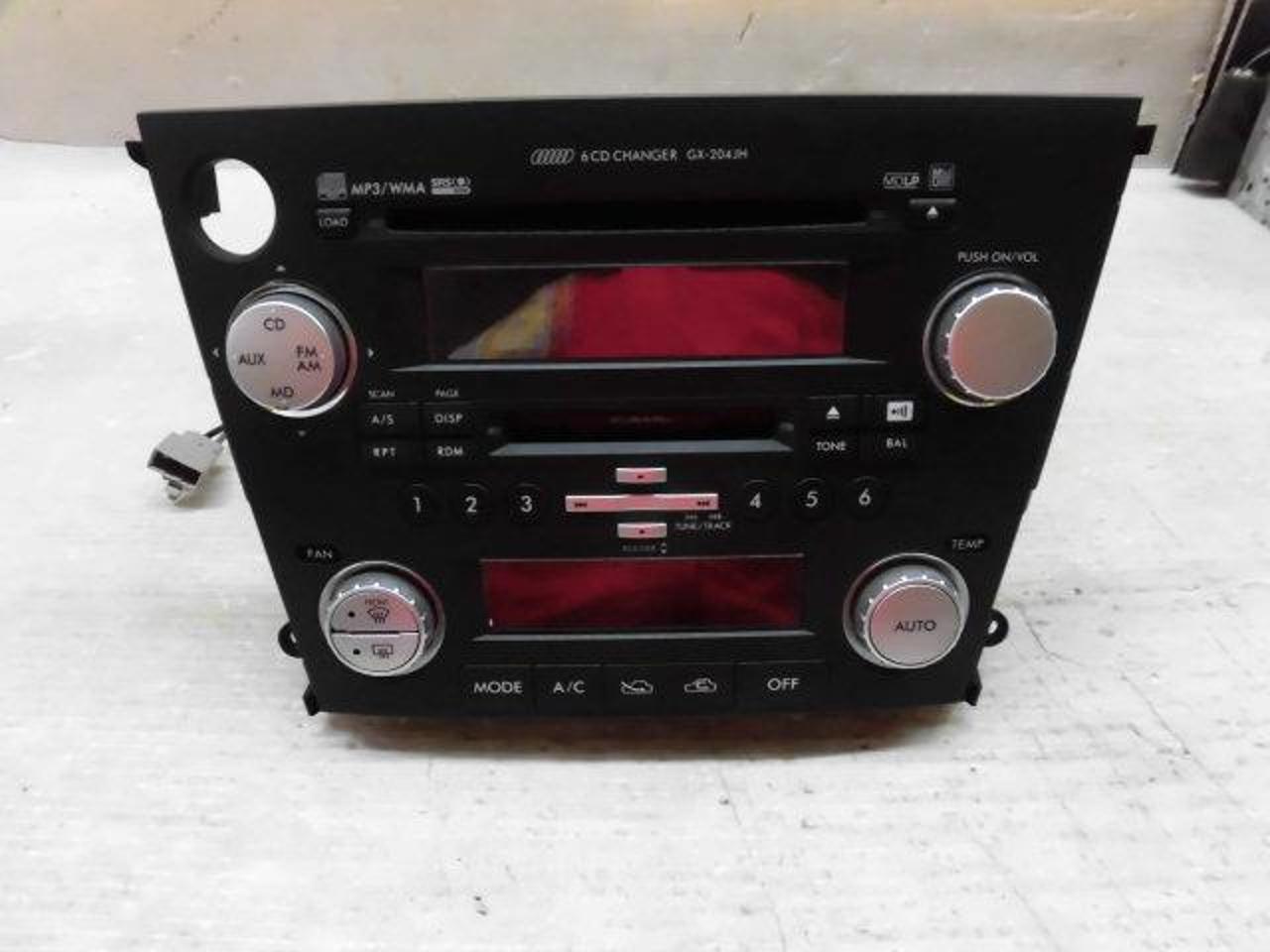 スバル純正 GX204JHF2 レガシィB4/ツーリングワゴンBL/BP系後期純正ケンウッド製6連奏CDチェンジャー内蔵CD/MDチューナー ...