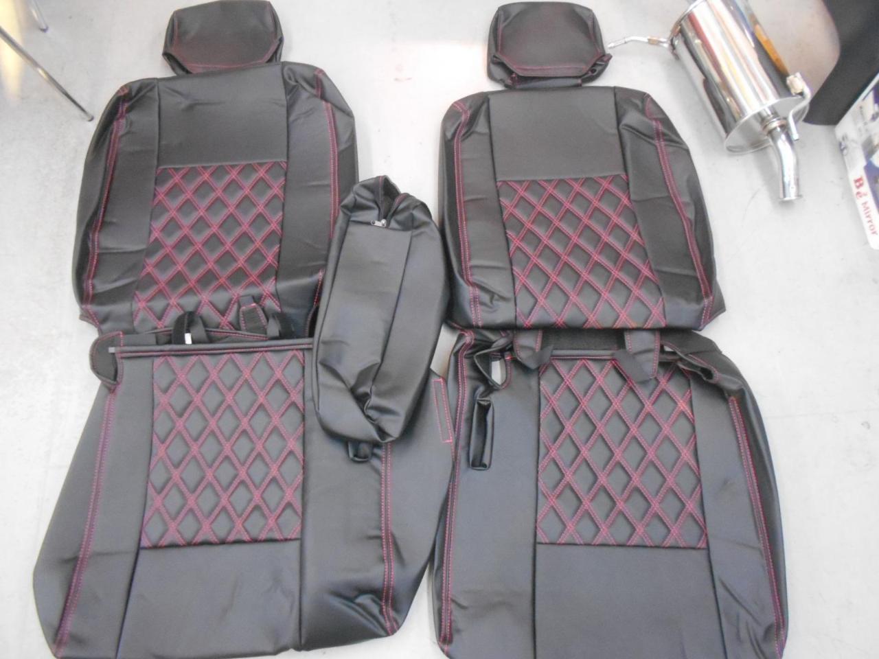 Bellezza ワイルドステッチ シートカバー ブラックX蛍光ピンク D704 | カー用品 インテリア シートカバーを通販で購入する | 中古カー＆バイク用品の販売ならアップガレージ