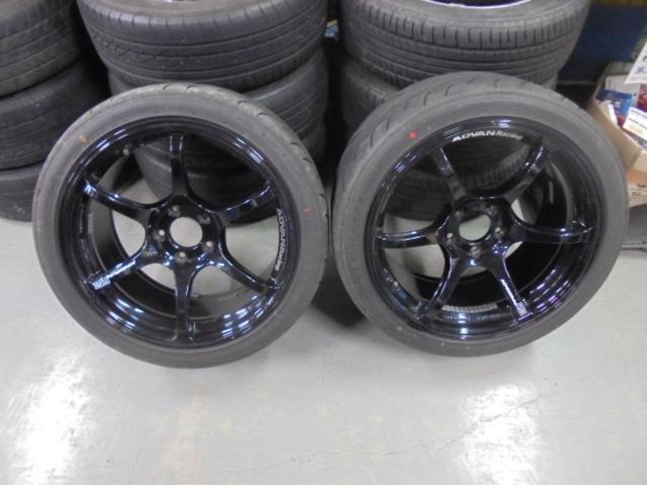 ※2本セット YOKOHAMA(ヨコハマ) ADVAN Racing(アドバンレーシング) RG3 レーシンググロスブラック+DUNLOP ...