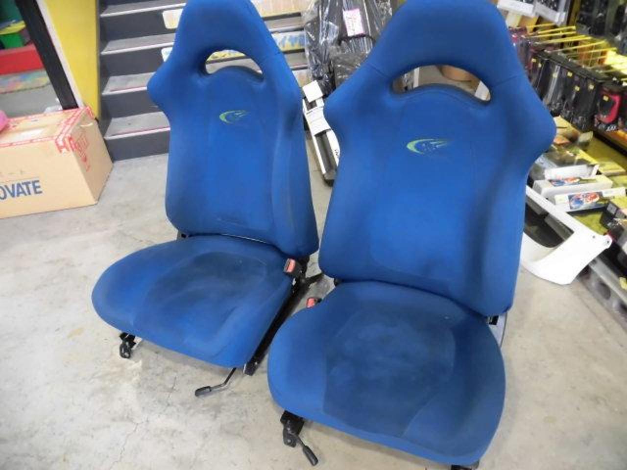 スハスバル純正 GC8 インプレッサWRX-STiタイプRAリミテッド純正ブルーシート左右セット | カー用品 シート リクライニングシート ...