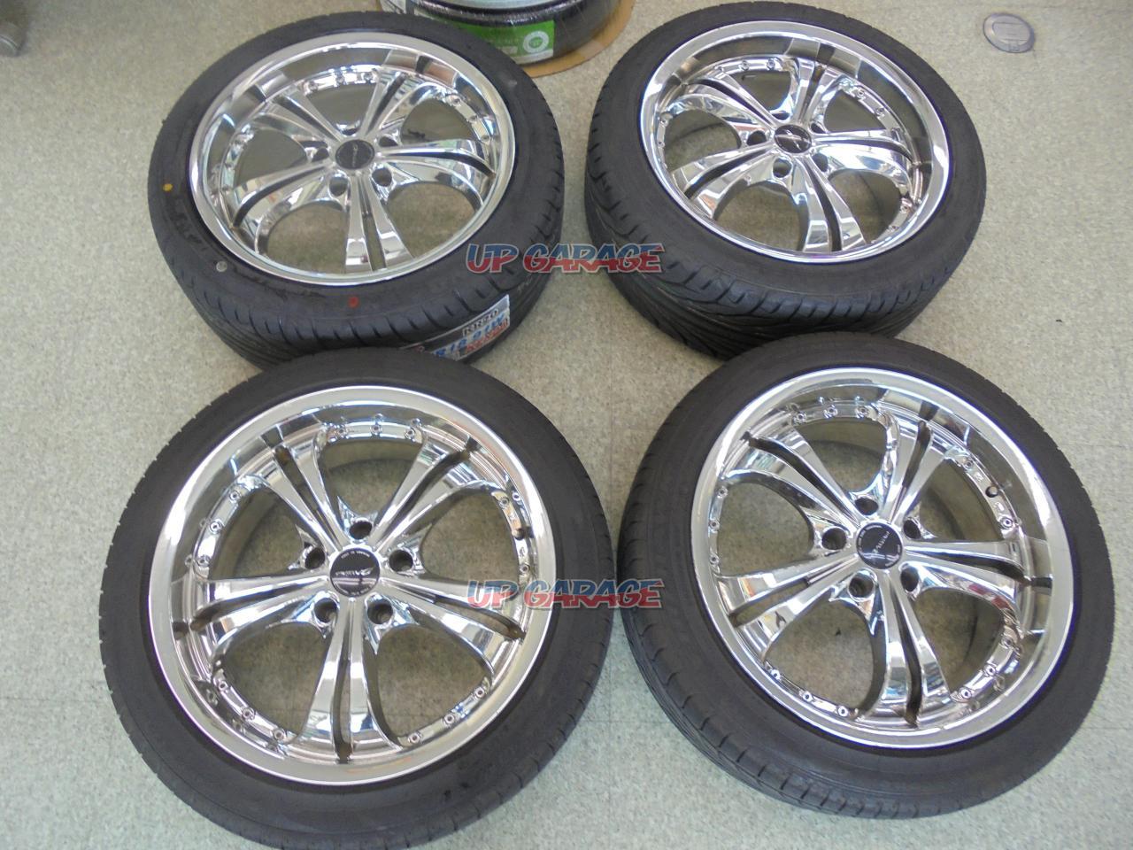 SHUEI(シューエイ) drecioaメッキホイール + FIREHAWK + KENDA | カー用品 タイヤホイールセット 18インチ ...