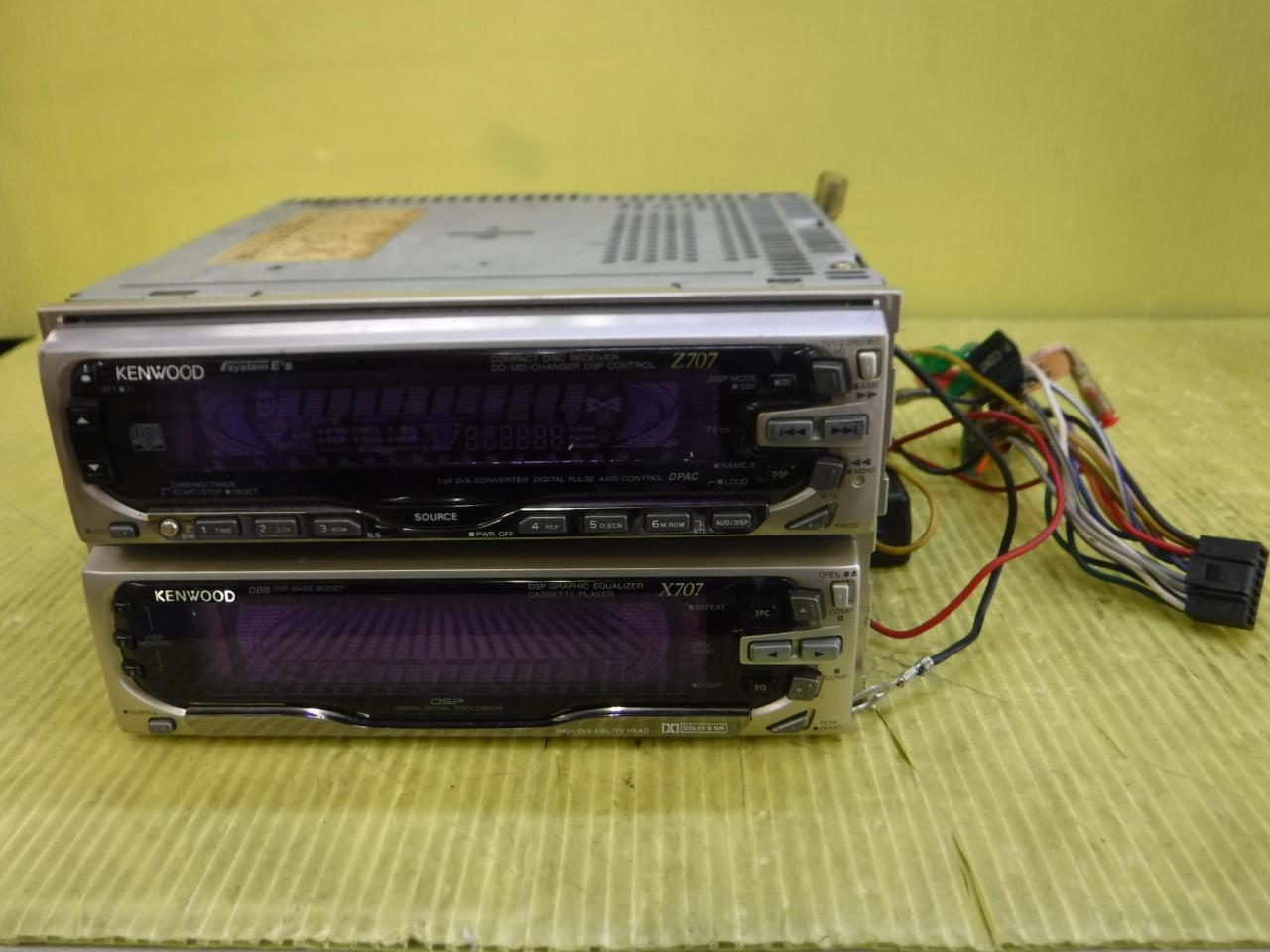 KENWOOD(ケンウッド) Z707 + X707 CD + カセット ※モデル古い為1週間保証 | カー用品 ヘッドユニット CD+カセットを通販で購入する | 中古カー＆バイク用品の販売 ...