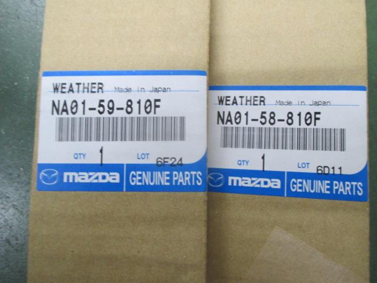 お客様ご注文待ち マツダ NAロードスター純正ウェザーストリップ(NA01-58-810F/NA01-59-810F) | 新古品 | アップ ...