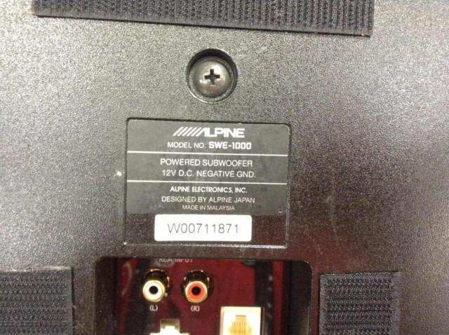 ALPINE SWE-1000 | カー用品 スピーカー チューナップウーハースピーカーを通販で購入する | 中古カー＆バイク用品の販売ならアップガレージ