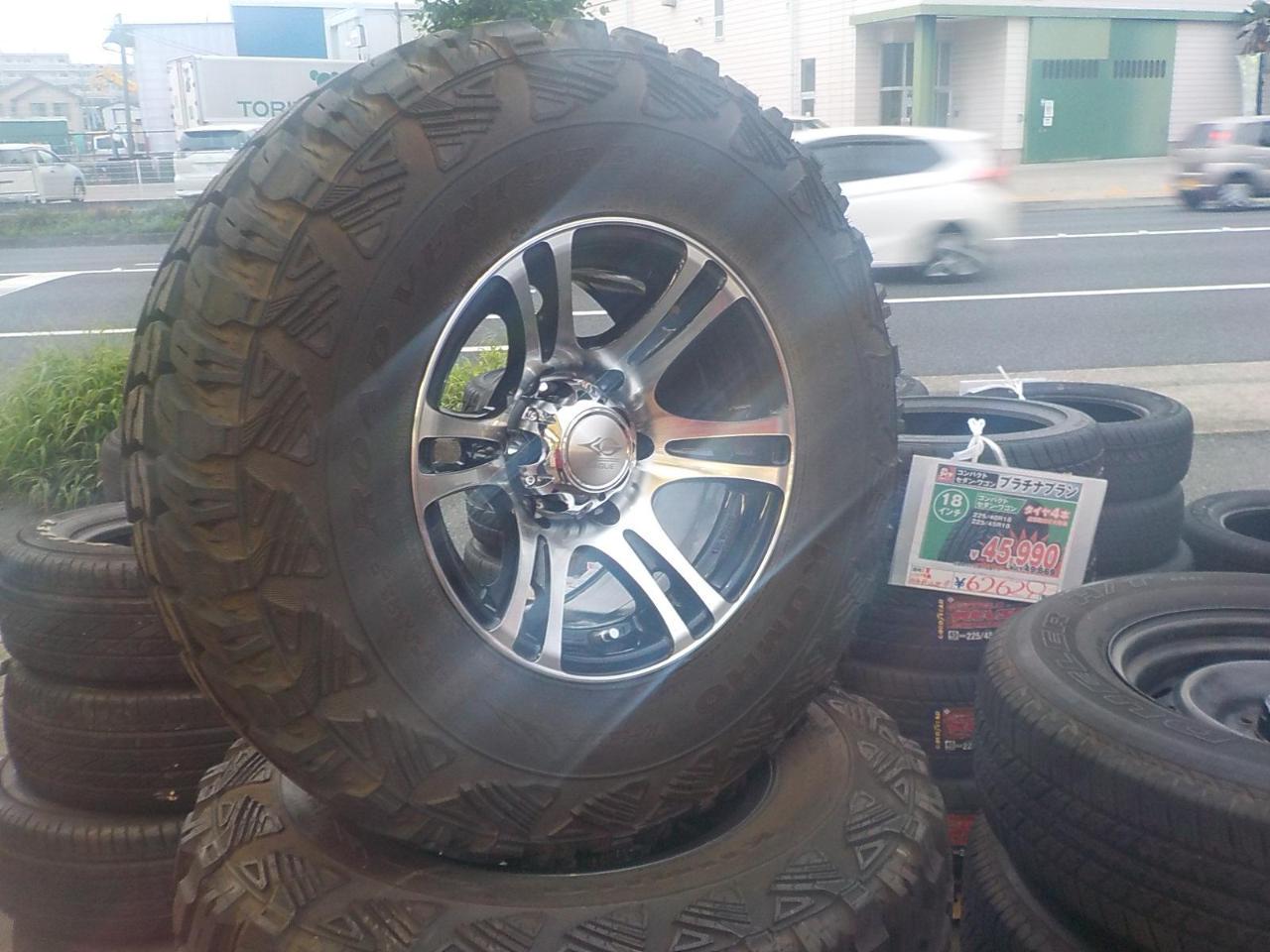 LEAGUE ホイール + KUMHO ROAD VENTURE M/T☆★☆オーバーフェンダー・リフトアップ車に♪☆★☆ | 中古品 ...