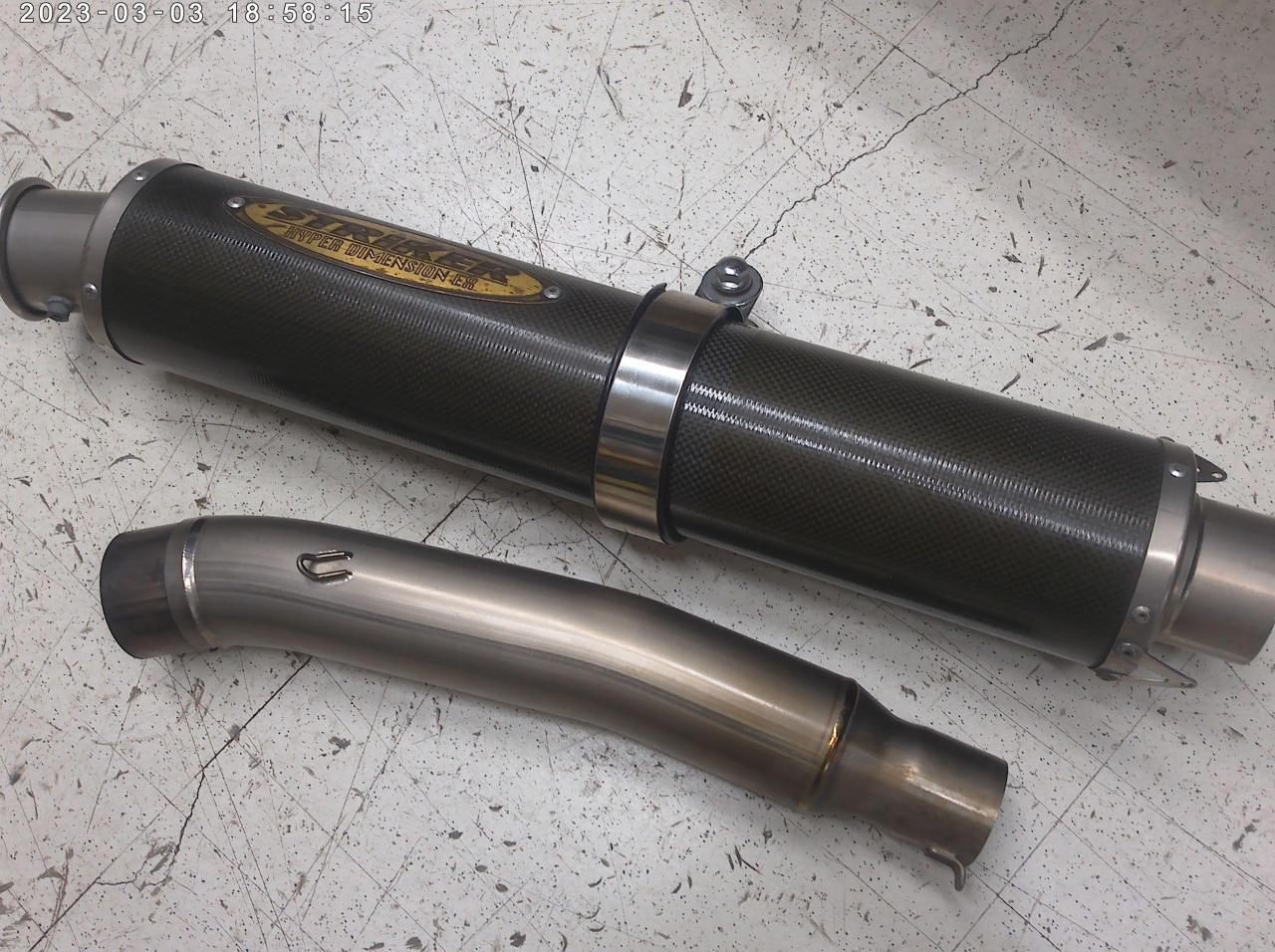 STRIKER HYPER DIMENSION EX ｽﾘｯﾌﾟｵﾝﾁﾀﾝﾏﾌﾗｰ R02101 | バイク用品 マフラー スリップオン ...