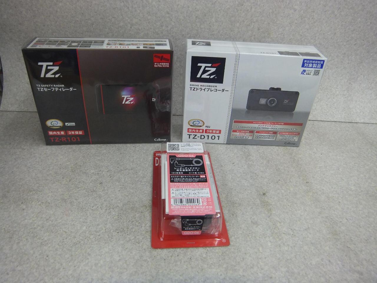 T´z(CELLSTAR) TZ-R101+TZ-D101+GDO-06 | カー用品 カーAVアクセサリー ドライブレコーダーを通販で購入する | 中古カー＆バイク用品の販売ならアップガレージ