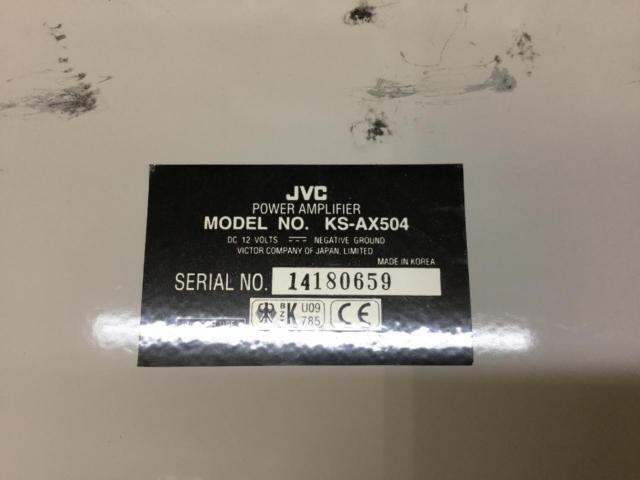 JVC KS-AX504(4chアンプ) 1台 | 中古品 | アップガレージ 津店 | カー用品 アンプを通販で購入する | 中古カー ...