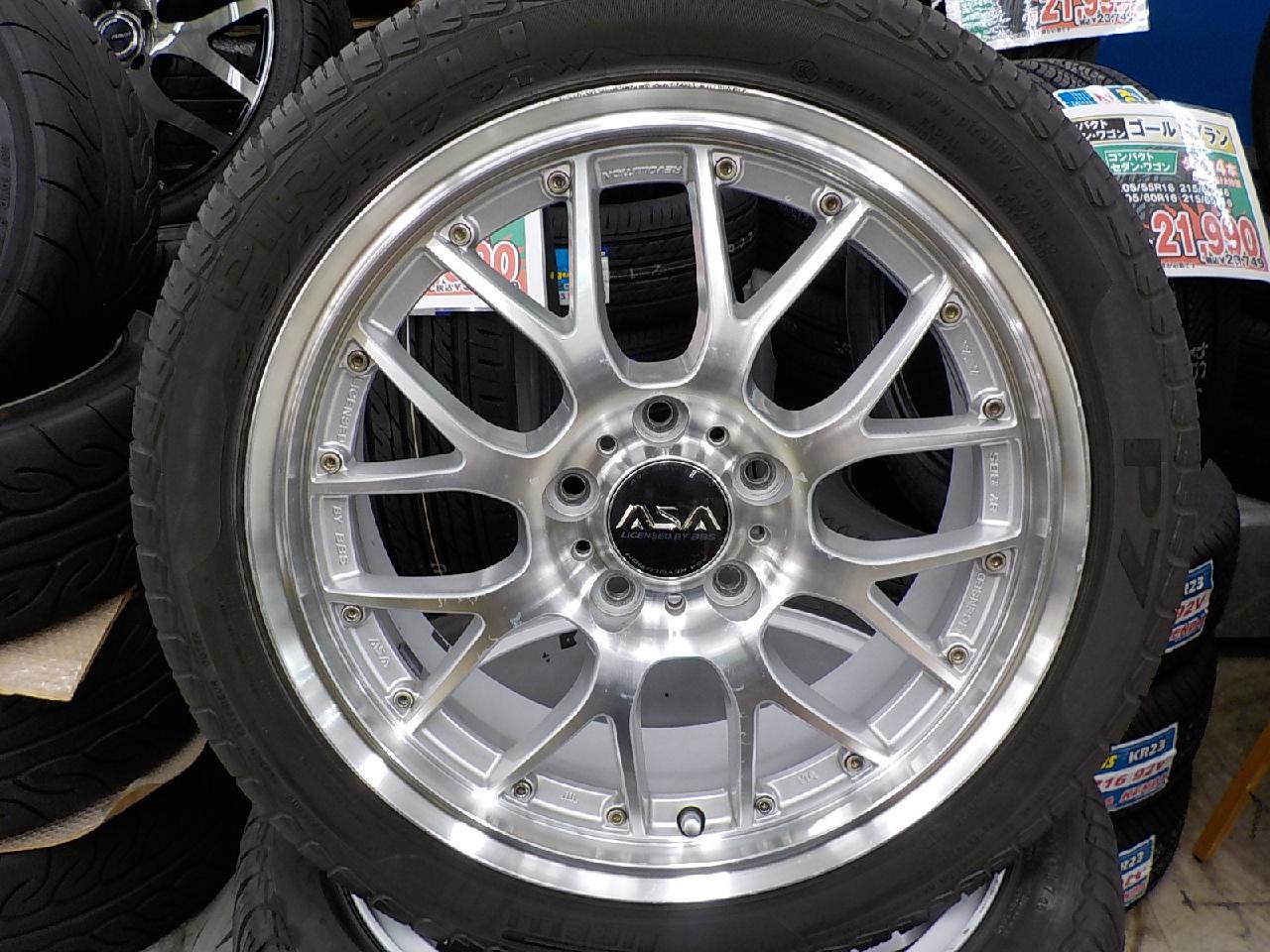 ASA REVOLUTION + PIRELLI P7 | 中古品 | アップガレージ 東村山店 | カー用品 タイヤホイールセット 17 ...