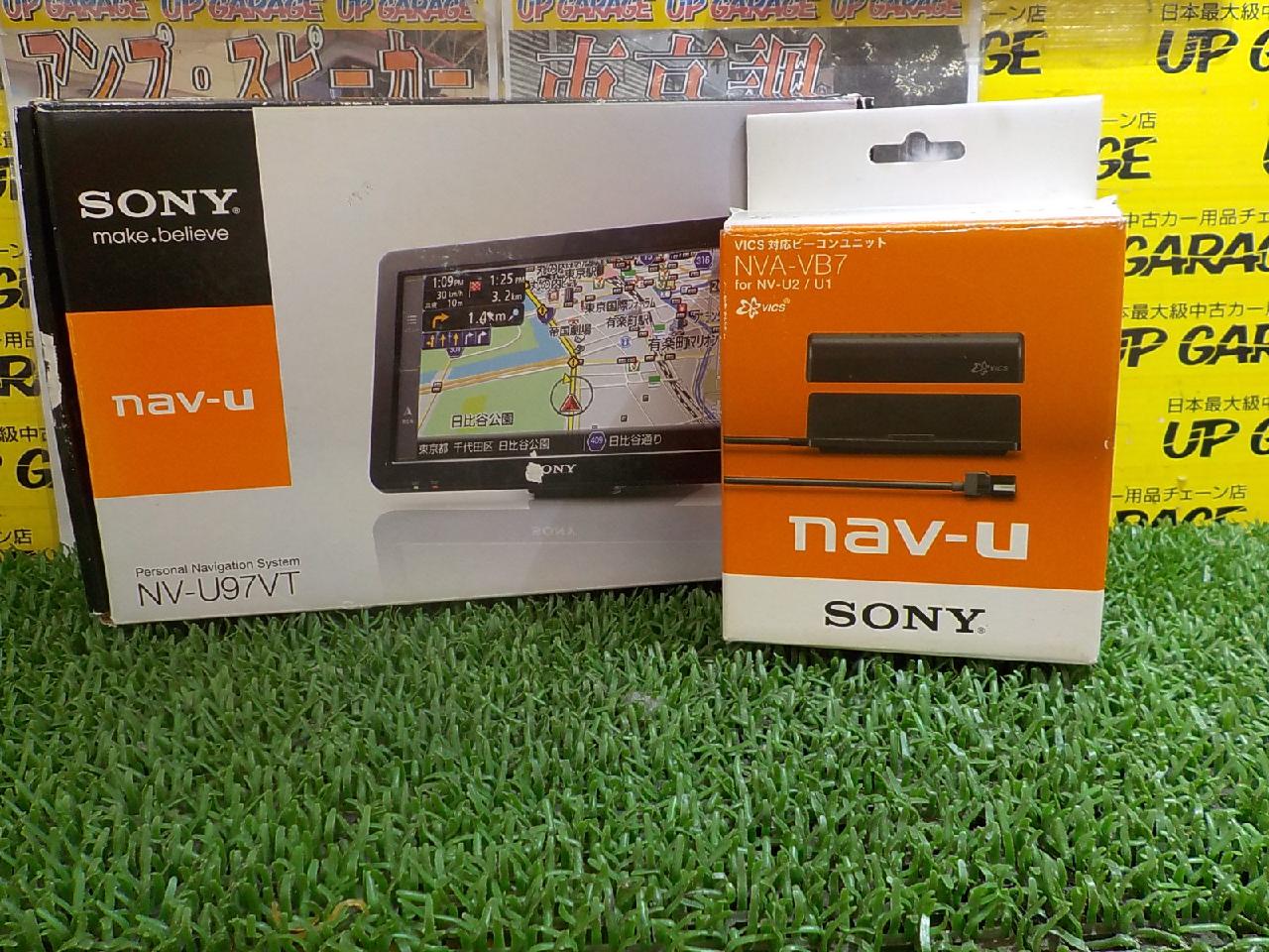 SONY NV-U97VT+NVA-VB7(VICS対応ビーコンユニット) | 中古品 | アップガレージ 国立府中インター店 | カー用品 カーナビ(地デジ） ポータブルメモリーナビ（地デジ ...