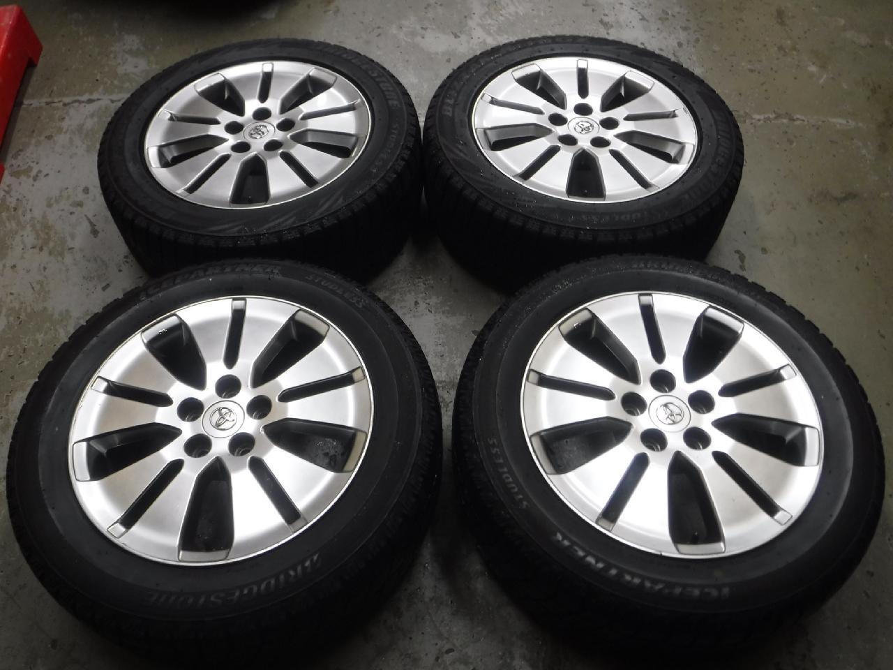 ⑥トヨタ純正(TOYOTA) 10アルファード純正+BRIDGESTONE ICE PARTNERx2本/BLIZZAK REVO GZx2本 ...