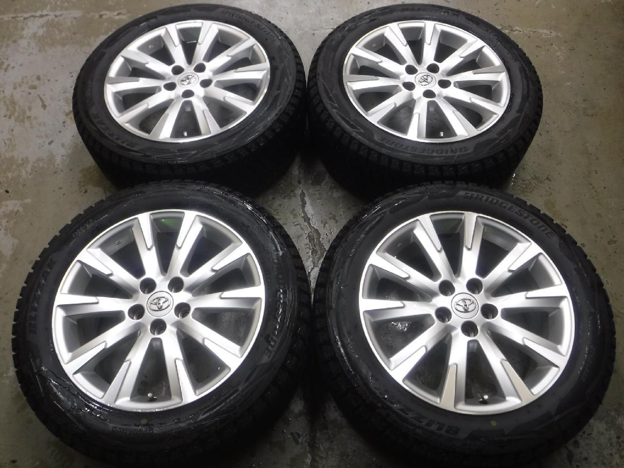 ⑧トヨタ純正(TOYOTA) ヴァンガード 後期 +BRIDGESTONE DM-V2 | カー用品 スタッドレスタイヤホイールセット 18 ...