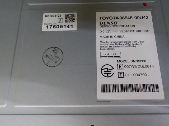 TOYOTA純正 NSDD-W61 純正品番:08545-00U42 ’11年モデル | 中古品 | アップガレージ 横浜町田総本店 | カー用品 カーナビ(地デジ） AV一体メモリーナビ ...