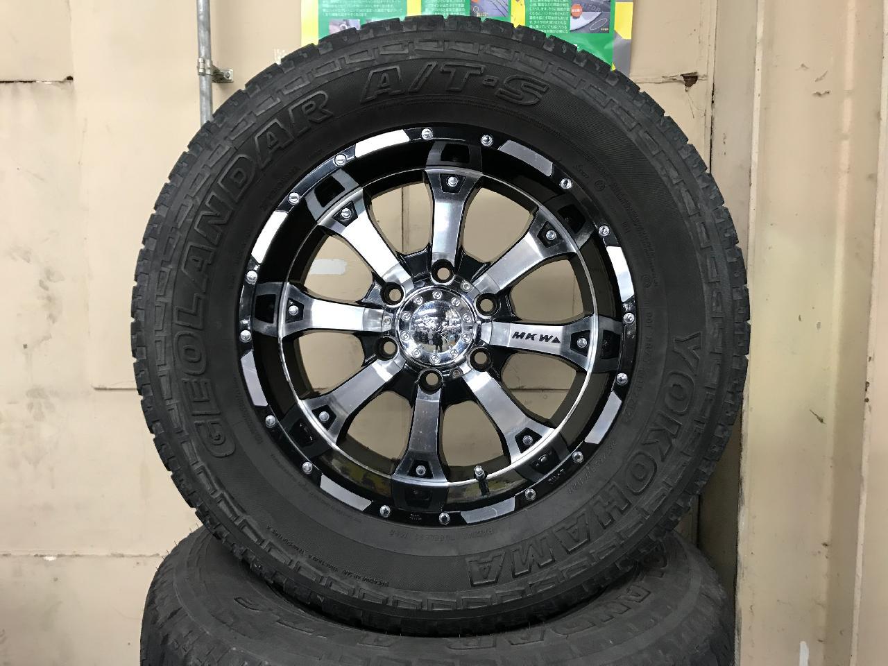 【150系ランドクルーザープラド!!パジェロに!!是非試着を♪】 TRISTAR INTERNATIONAL MKW MK-46 +YOKOHAMA GEOLANDAR A/T-S | カー ...