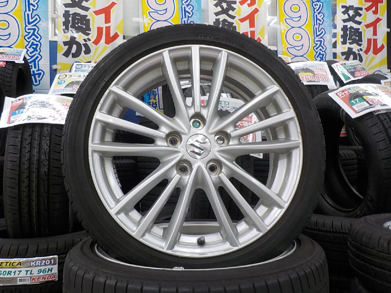 SUZUKI ZC32スイフトスポーツ純正ホイール+BRIDGESTONE POTENZA RE050 | 中古品 | アップガレージ 東村山店 | カー用品 タイヤホイールセット 17インチ ...