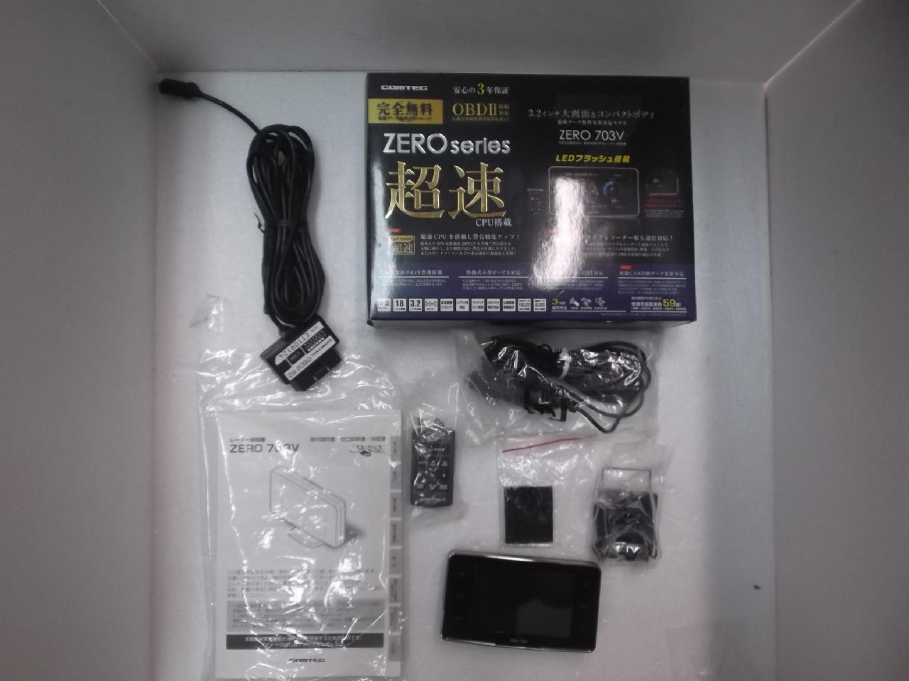 COMTEC ZERO 703V + OBD2-R2 接続アダプター 2点セット S06094 | カー用品 電装系 レーダー探知機を通販で購入する | 中古カー＆バイク用品の販売ならアップガレージ