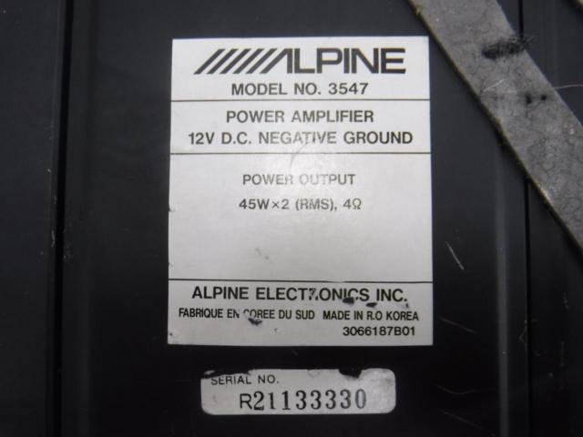 ALPINE(アルパイン) 3547 | カー用品 アンプの通販 | アップガレージ 中古カー＆バイク用品の買取・販売専門店