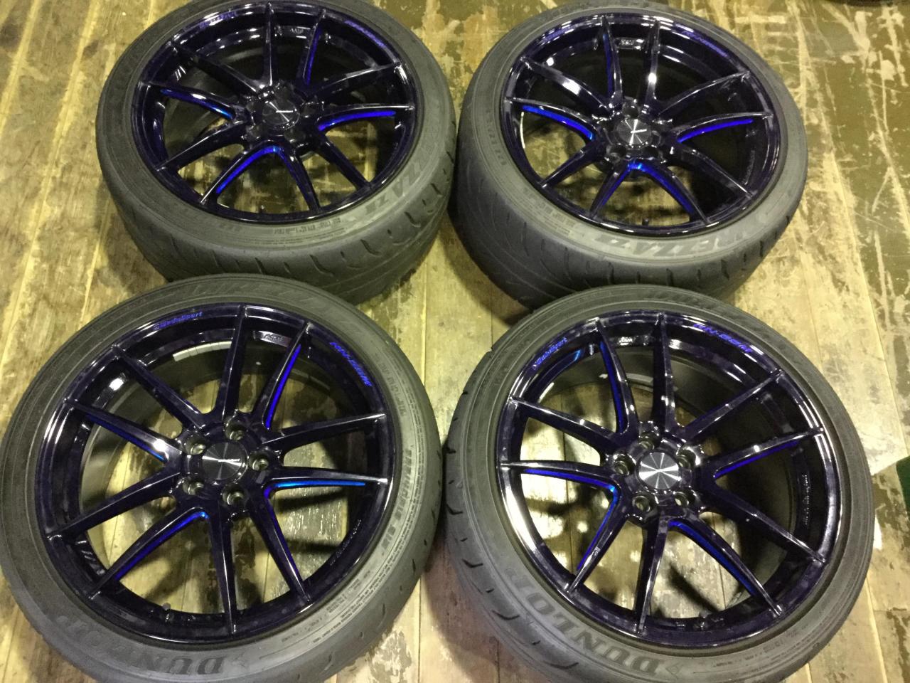 ★86 BRZチャレンジサイズ★ weds WedsSport SPORT RN-55M ブラック&ブルーメタリック(BBM) + DUNLOP DIREZZA ZⅢ 4本セット | カー用品 ...