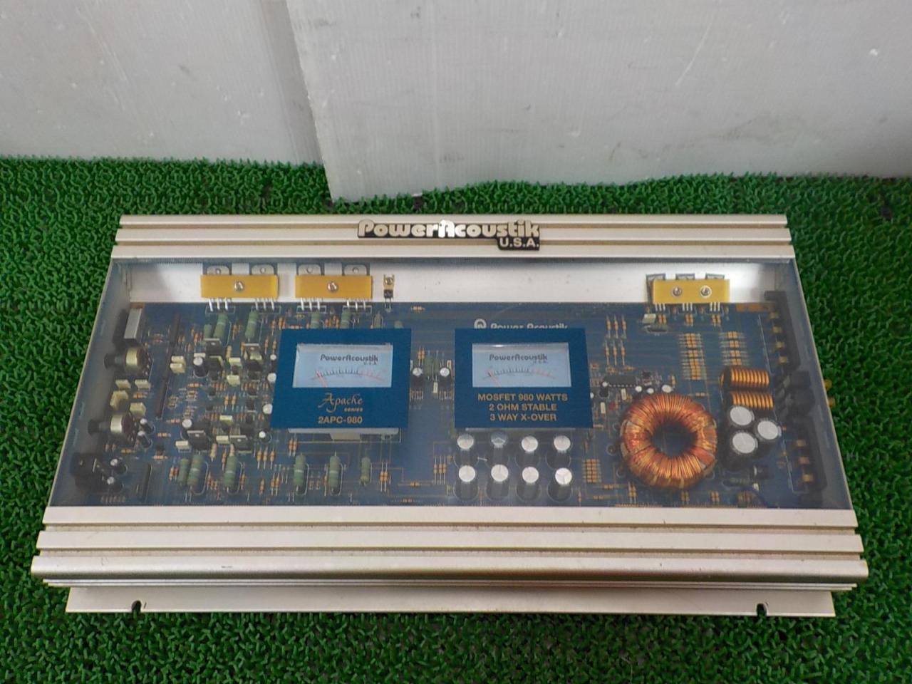 PowerAcoustik U.S.A(パワーアコースティック) 2APC-980 2chパワーアンプ ㈱サクラ製正規輸入品 ’97年モデル ...