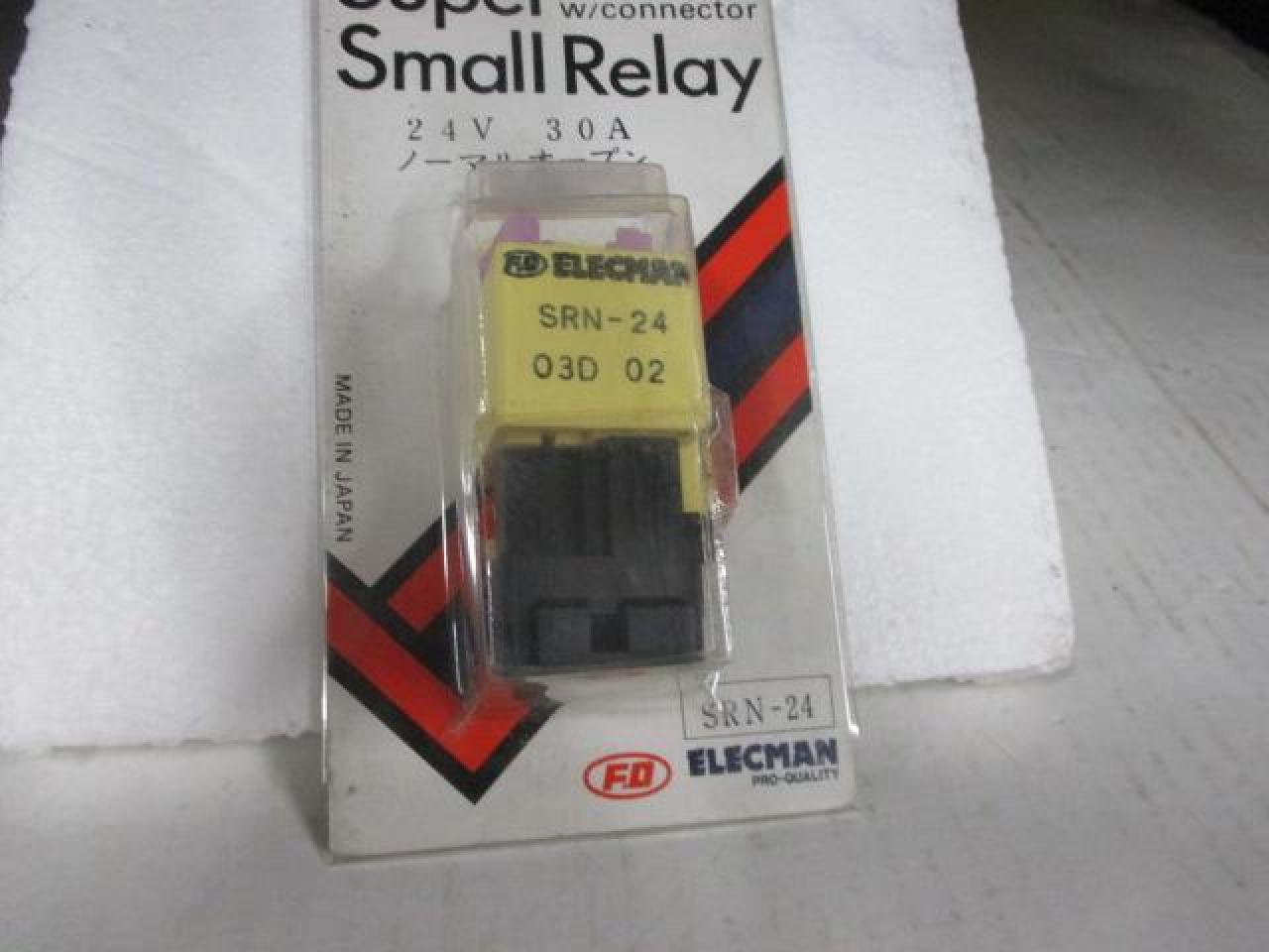 FD ELECMAN スーパースモールリレー SRN-24 | 新古品 | アップガレージ 岡崎宇頭店 | カー用品 電装系 その他電装系を通販で購入する | 中古カー＆バイク用品の販売なら ...