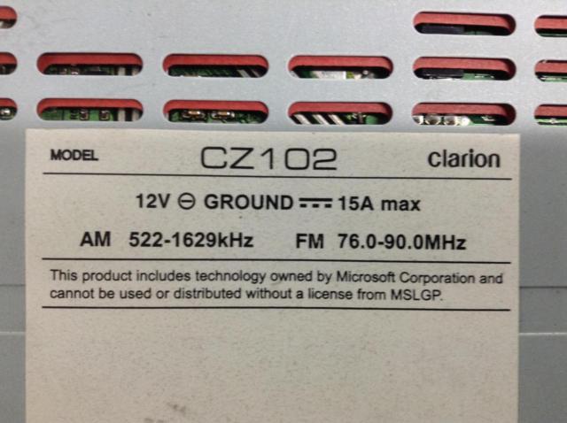 Clarion CZ102 CDチューナー | 中古品 | アップガレージ 平塚店 | カー用品 ヘッドユニット CDチューナーを通販で購入 ...